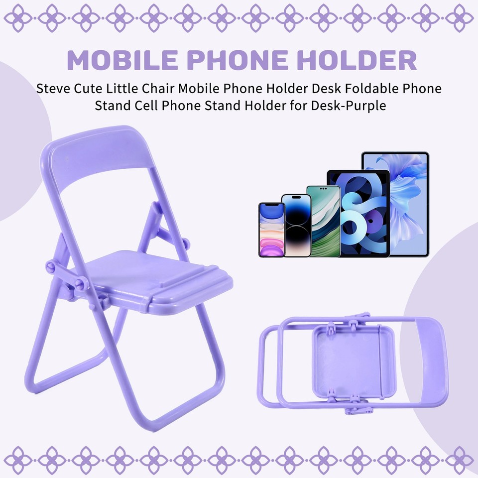 Steve Cute Little Chair Mobile Phone Holder Desk Foldable Phone Stand ...