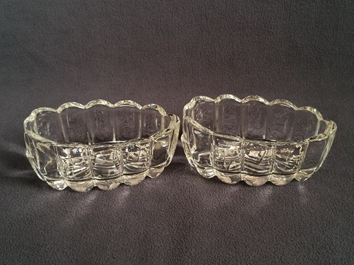 Set of 2 Vintage Princess House 438 Scalloped Crystal Spoon & Fork Rest ...
