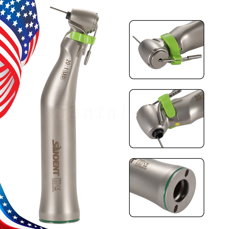20:1 Reduction LED E-GENERATOR Implant Contra Angle Dental Handpiece ...