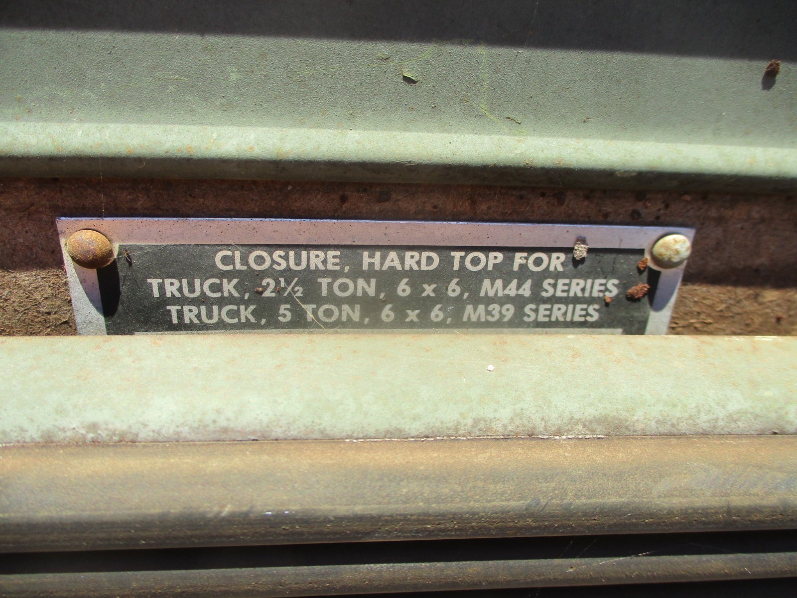 Used Hard Top Roof for M35A2, Has Gunner's Access Hole | eBay