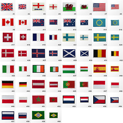 #2900R Small Tiny Nation Country Flag Embroidered Sew Iron on Patch ...