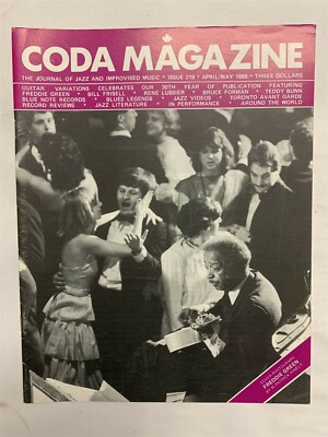 Excellent Coda Jazz Magazine April/May 1988 Freddie Green Bill Frisell ...
