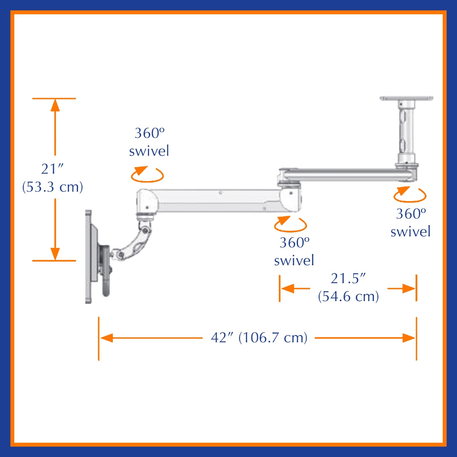 ICW T2EQ-C8X5 Pivoting Titan Elite Ceiling Mount | eBay