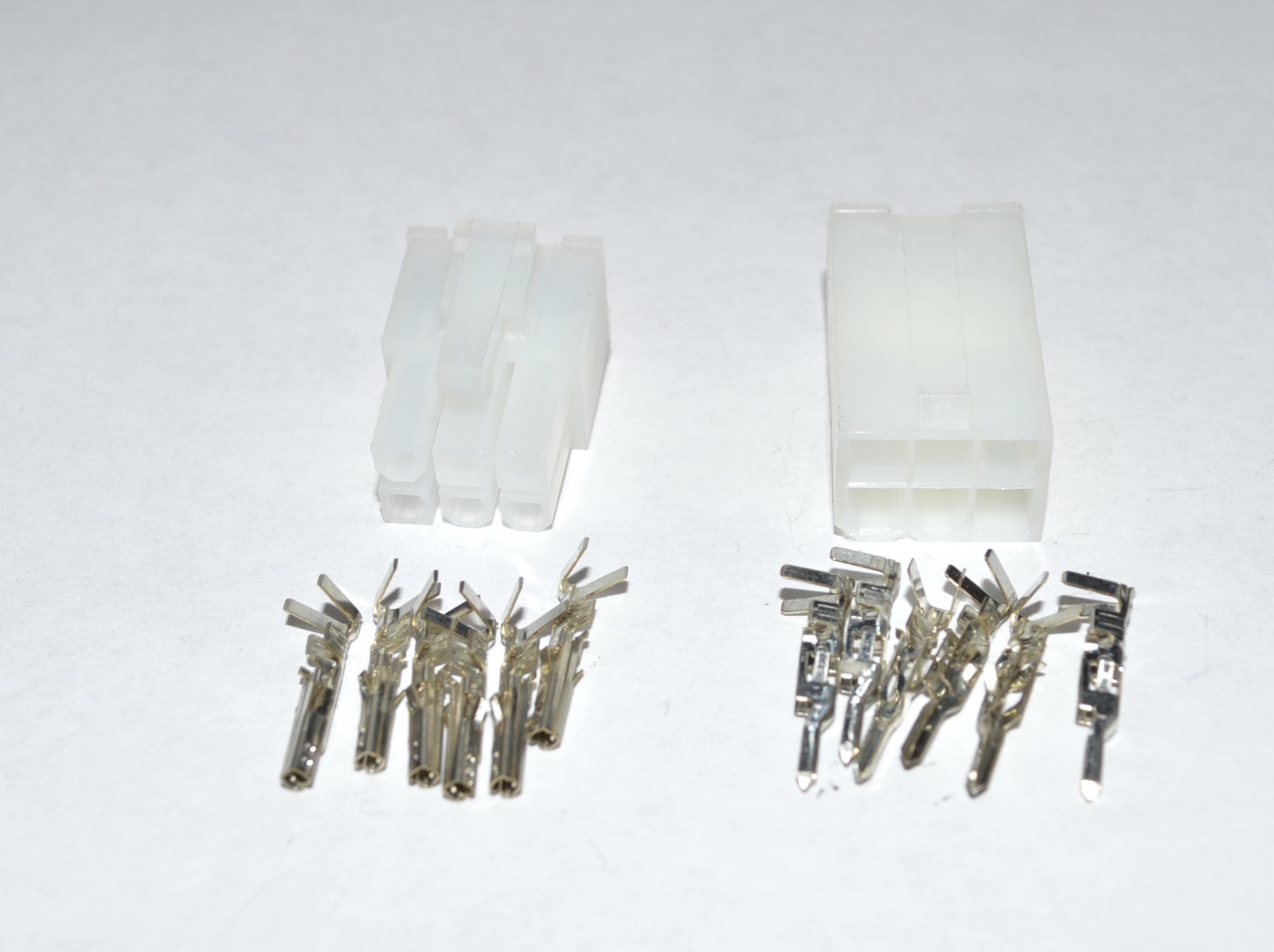 MOLEX MINI-FIT JR SERIES 6 WIRE CONNECTOR SET. PACKAGE OF 2 COMPLETE ...