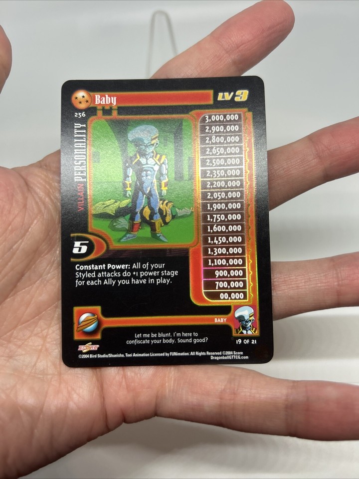 2004 Score Dragonball Z DBZ CCG Baby Level 3 #256 Flat Foil Baby Saga ...