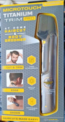 Micro Touch Titanium Trim At home haircut & body groomer Extendable ...