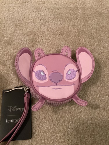 LOUNGEFLY DISNEY ANGEL CORDUROY MINIMAL COIN PURSE~ WITH TAGS~ BRAND ...