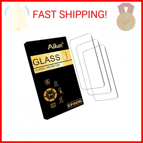 Ailun Glass Screen Protector for iPhone 15/15 Pro [6.1 Inch] Display 3 ...