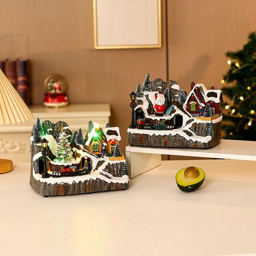 Christmas Music House House Figurine Decorations Decorative Collectible ...