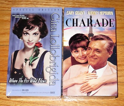 Charade (VHS, 2001 SP Mode) Where The Hot Wind Blows (VHS, 1958 B&W SP ...