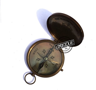 Vintage Vintage Nautical Brass Earths Magnetic Compass Astrolabe ...