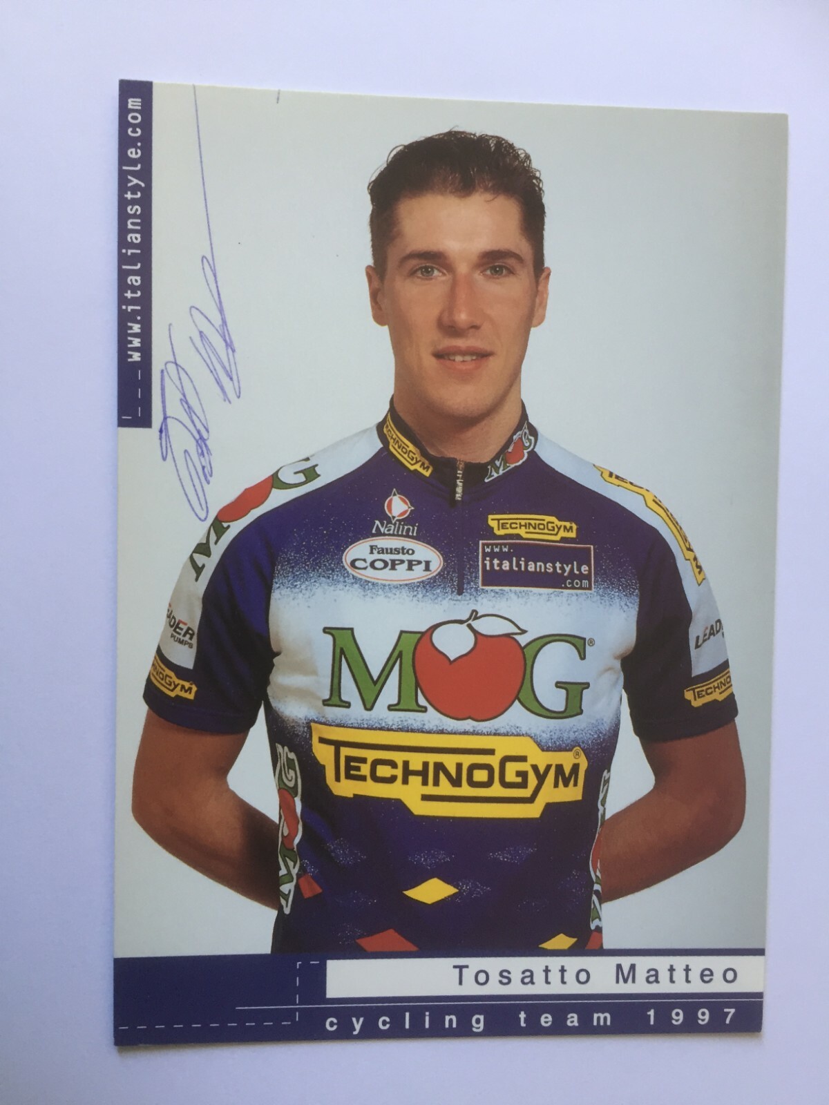 Autografo originale MATTEO TOSATTO-Ciclista-Giro d'Italia-Team MG ...
