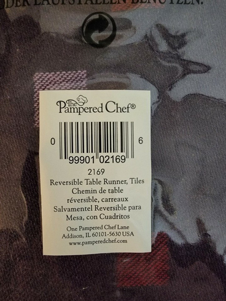 New PAMPERED CHEF Cloth napkins, Napkin rings, table runner Retired ...