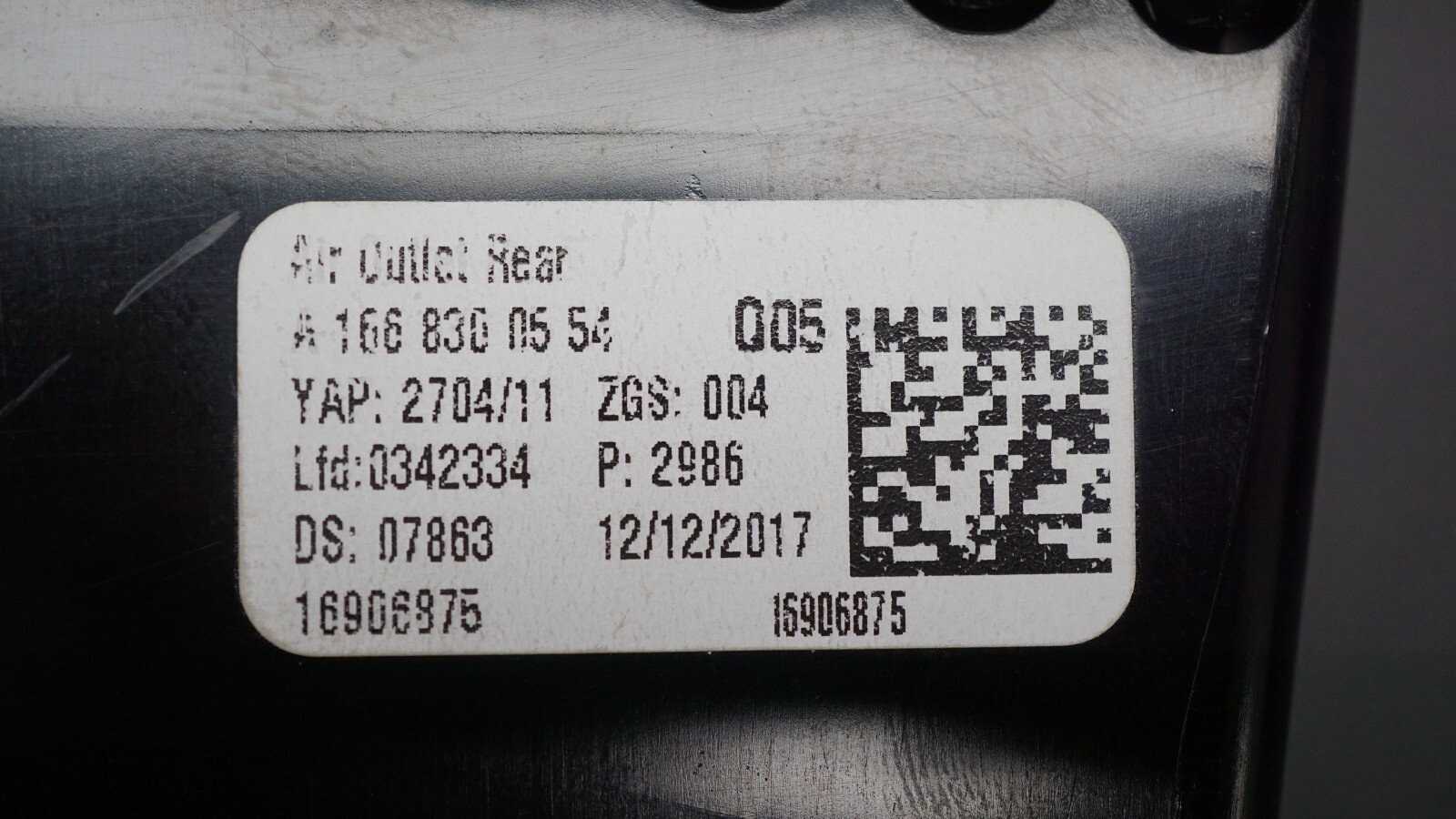 GENUINE OEM MERCEDES BENZ 15-18 W166 X166 C292 REAR CENTER AIR VENTS ...