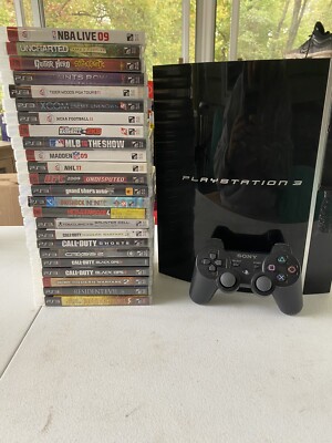 Sony PlayStation 3 PS3 Fat CECHG01 Console Lot Tested & Works w/24 ...