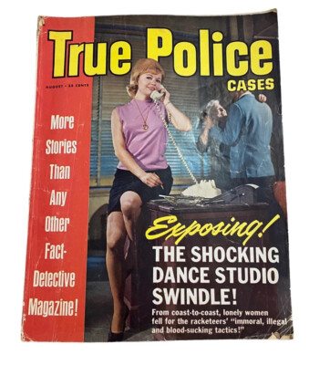 Vtg true police cases magazine 1964 aug dance teacher detective 1960s ...