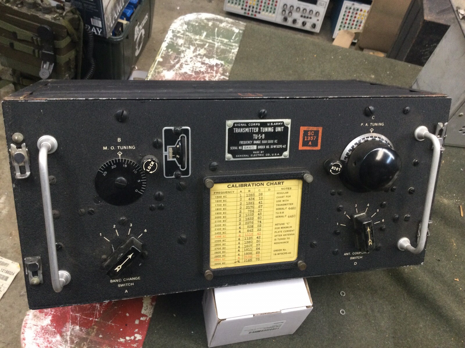 Military Radio WwII Aircraft Bc375 Transmitter Tuning Unit Tu-5b 1.5 ...