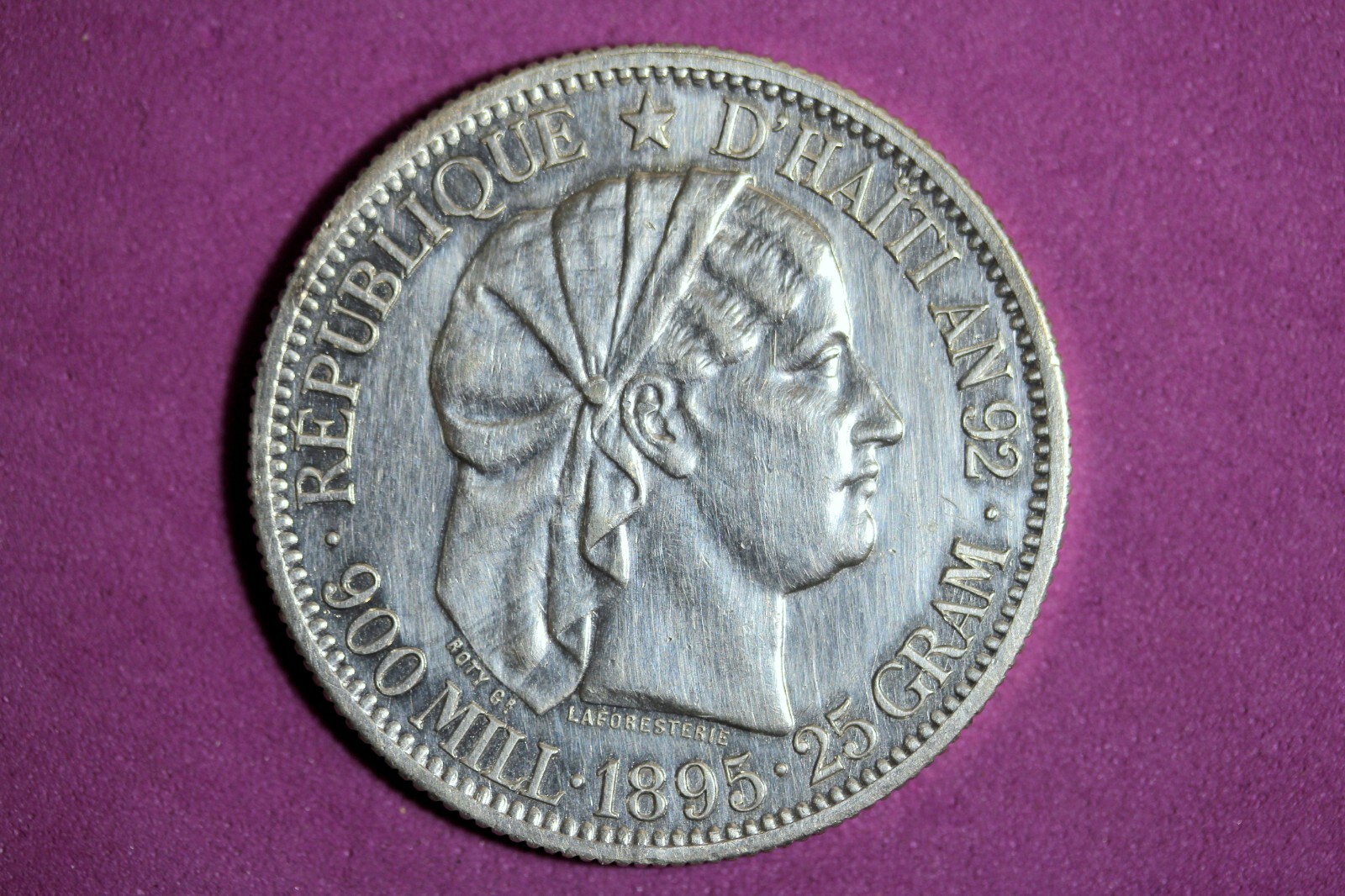 1895 Haiti 1 Gourde Silver Coin #M20181 | eBay