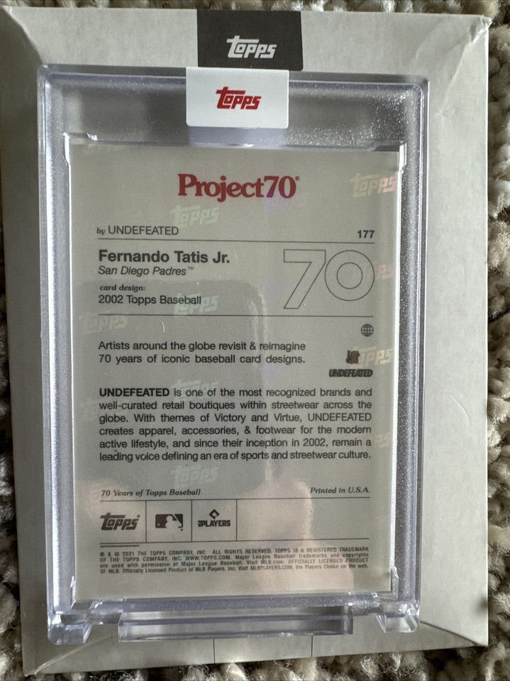 Topps Project70 Card 177 - 2002 Fernando Tatis jr. by UNDEFEATED ...