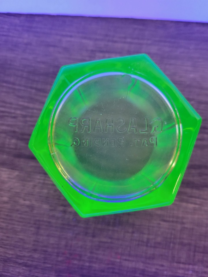 Extremely Rare Vintage GLASHARP Uranium Green Glass Razor Hone ...