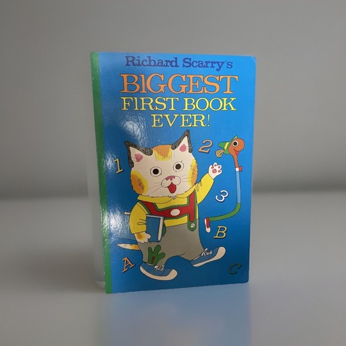 📚 Richard Scarry’s Biggest First Book Ever – RARE 1990 GIANT 24”x16”! 🚂 ...
