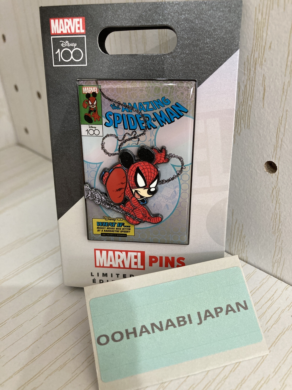 Marvel Mickey Pin Badge The Amazing Spider-Man Disney100 comic cover ...