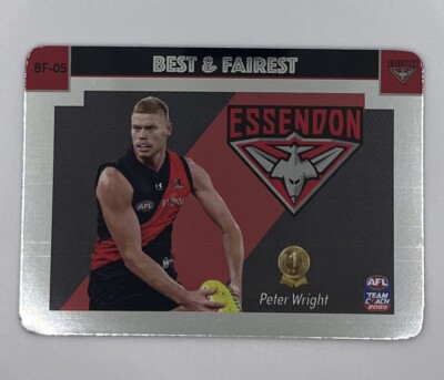 2023 AFL Teamcoach Best & Fairest Silver Peter Wright BF-05 Essendon ...