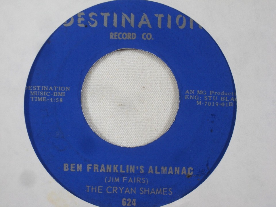 ULTRASONIC CLEANED 45 vinyl record VG+ Cryan Shames Sugar & Spice/Ben ...