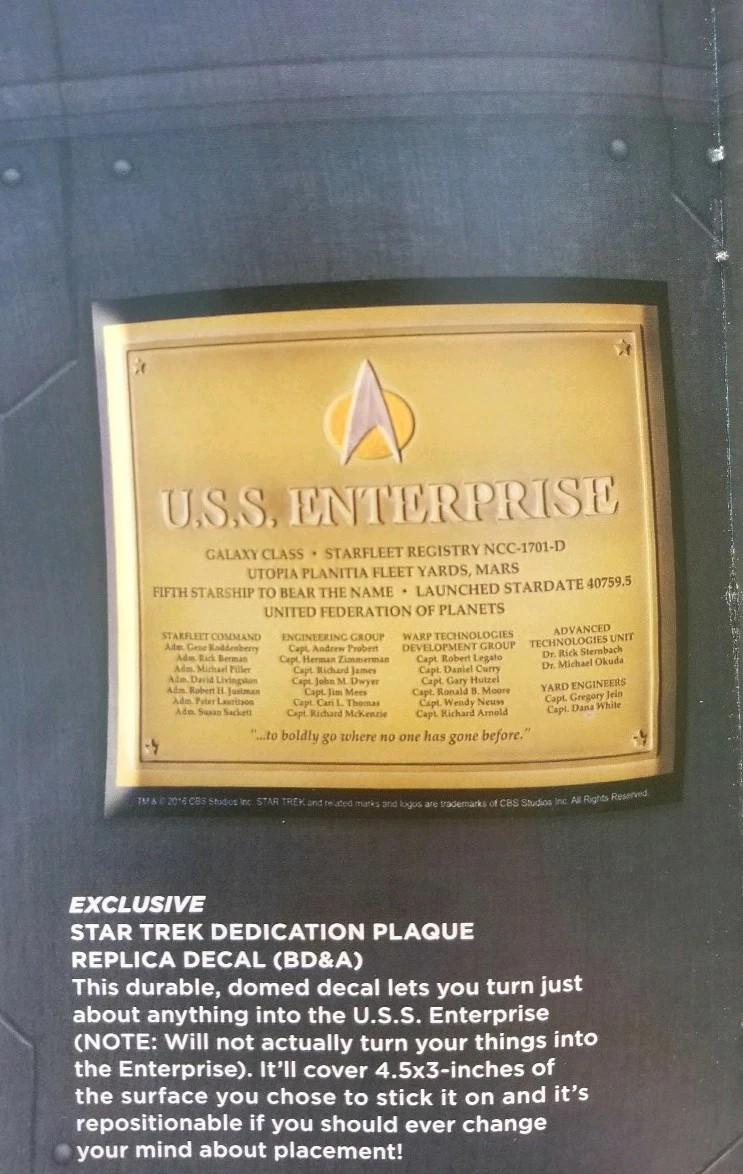 Federation Of Planets Plaque