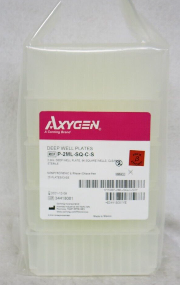 (NEW) Axygen P-2ML-SQ-C-S 2.0mL 96 Square Wells Deep Well Plate Clear ...