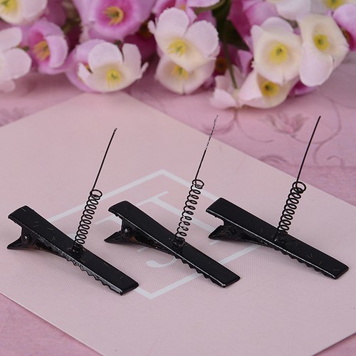 10PCS 4cm Black Metal Hair Clip With Tip Spring Crocodile Clip DIY ...