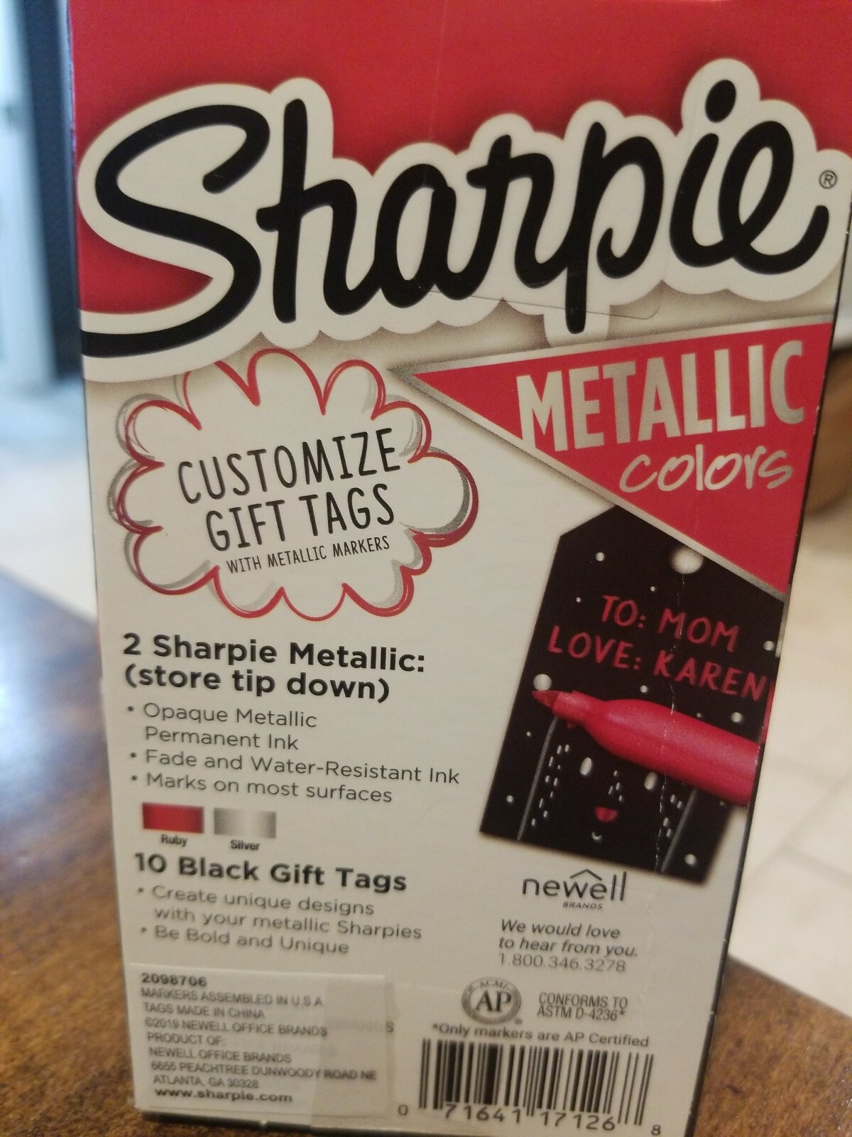 Sharpie Limited Edition Gift Tag Set - 2 Metallic Markers RubySilver ...