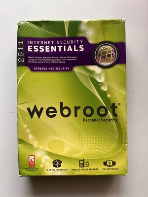 Webroot Internet Security Essentials 2011 Antivirus Personal Security 3 Pcs | eBay