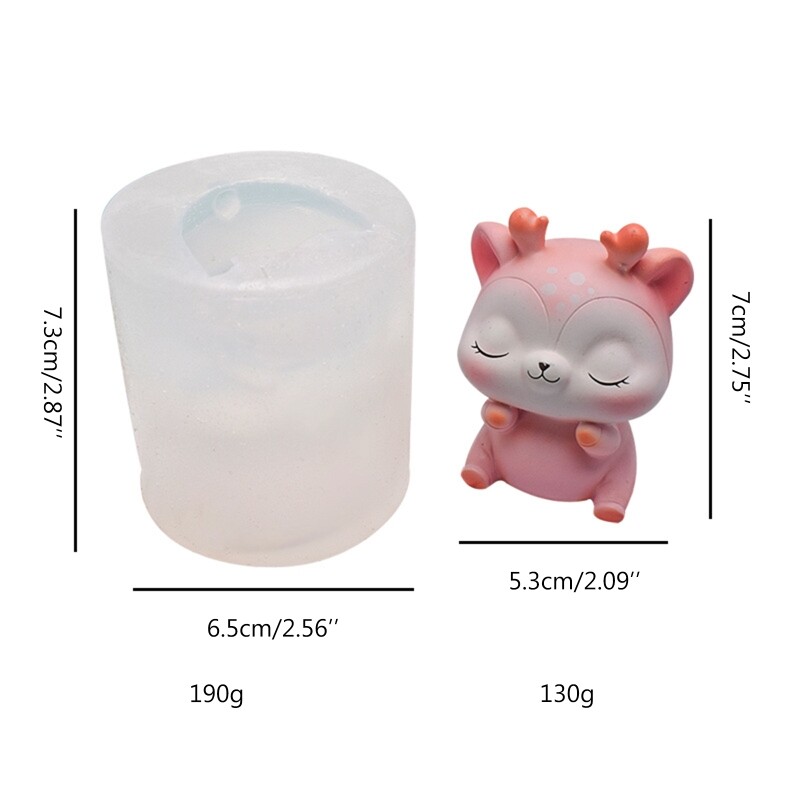 Little Deer Shaped Candle Making Mold Unique Cartoon Silicone Mould | eBay
