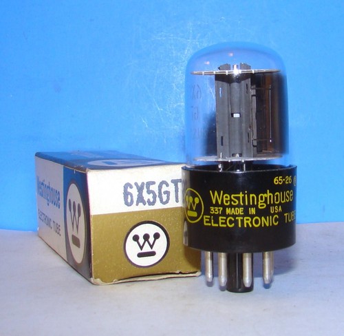 6X5GT Westinghouse NOS radio audio vintage amplifier vacuum tube valve ...