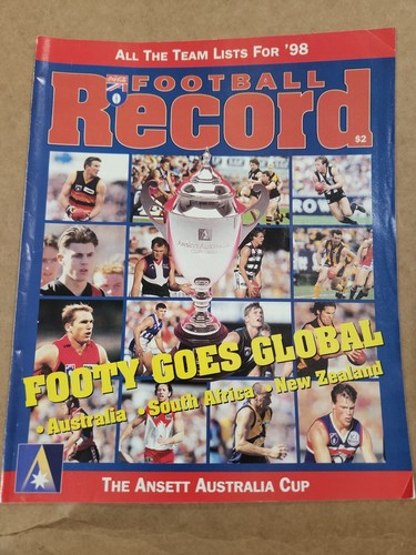 AFL Record Season Preview 1998 Ansett Cup Free Post | eBay Australia