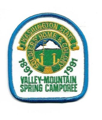 1891-1991 Spring Camporee Soldiers Home & Colony VM Patch BLUE Bdr. | eBay