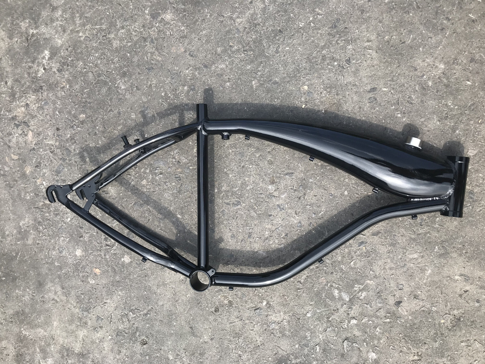 JZsports CDH Black Bicycle Fuel Tank Frame 2.4L - Gas Motorized Bicycle ...