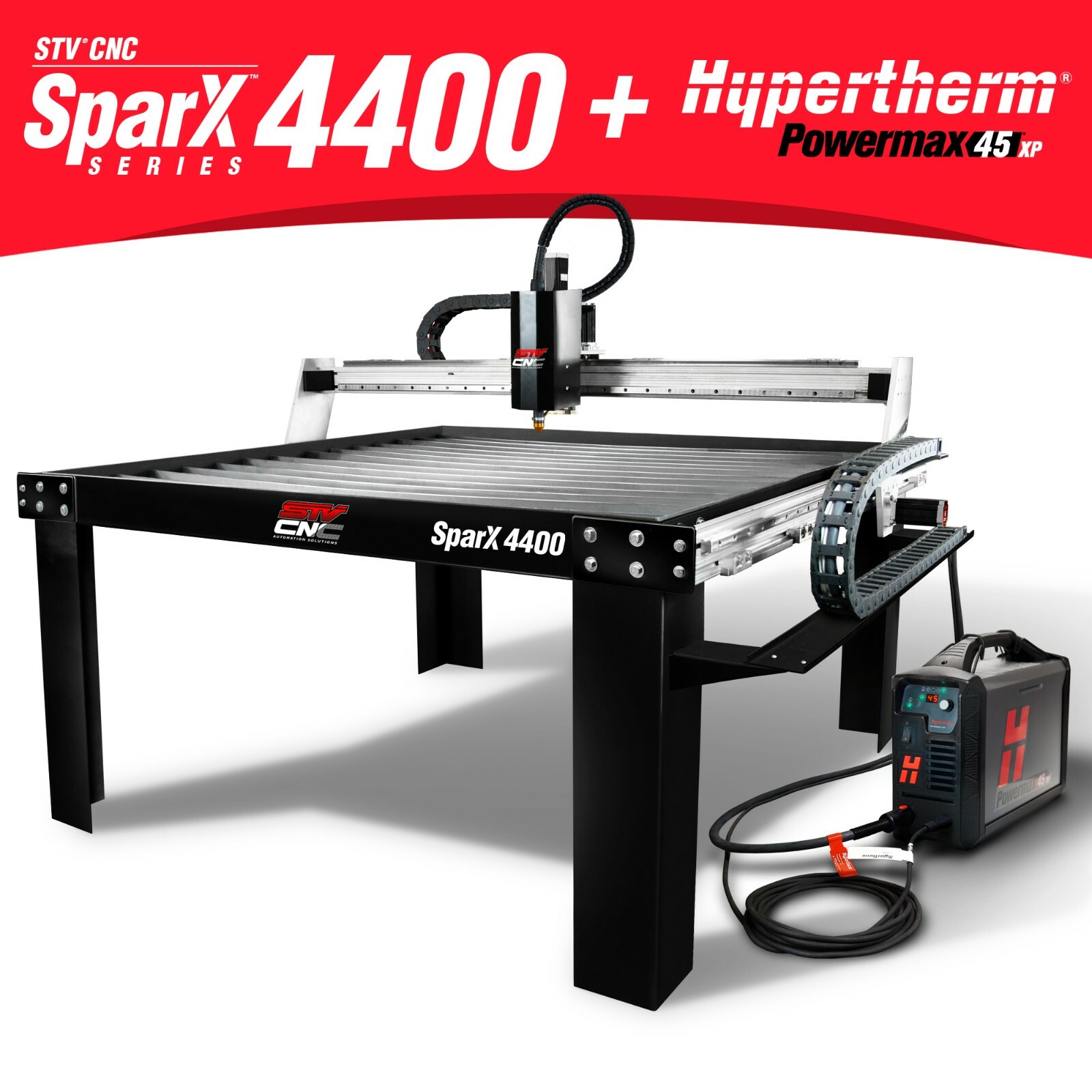 STV CNC SparX-4400 4x4 Plasma Cutting Table + Hypertherm Powermax45 XP ...