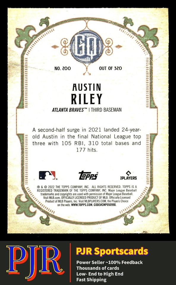 2022 Topps Gypsy Queen #200 Austin Riley Atlanta Braves | eBay
