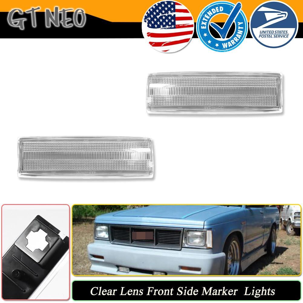 2x Clear Lens Side Marker Corner Lights Kit For Chevy Olds S10 Pickup ...