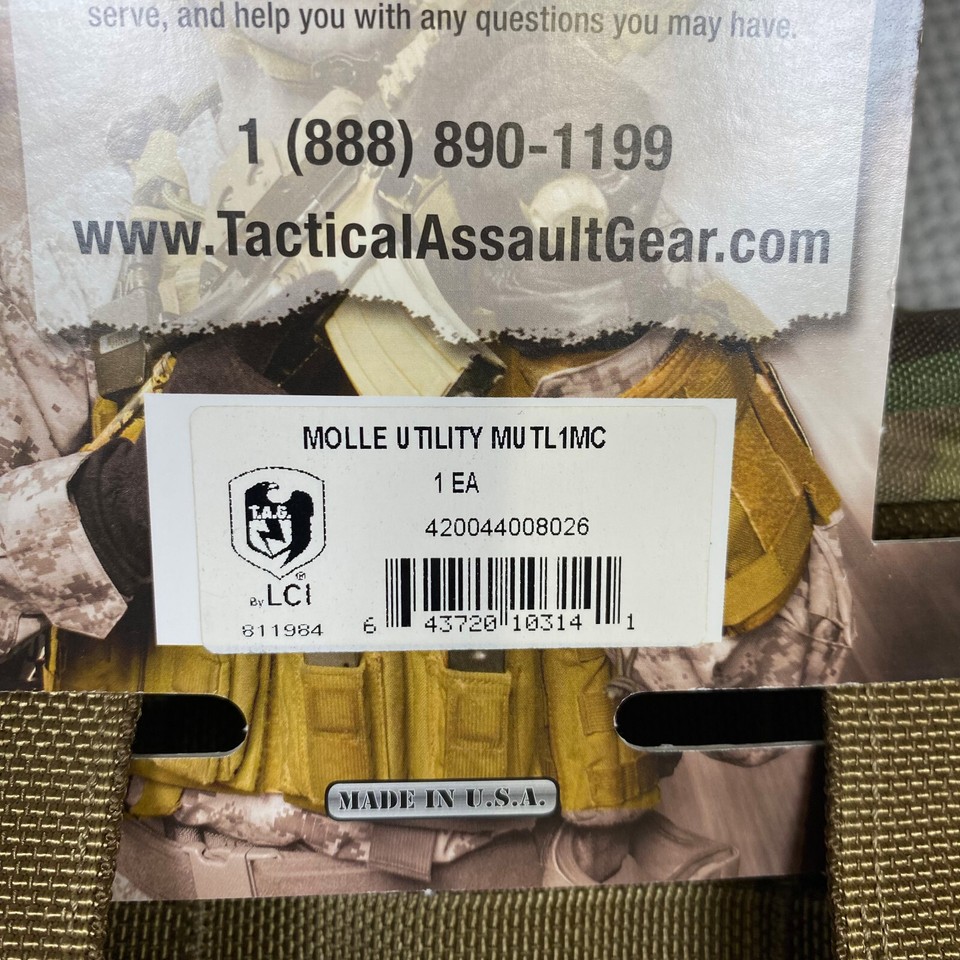 Horizontal MOLLE Pouch Multicam Utility Admin Tactical Assault Gear TAG ...