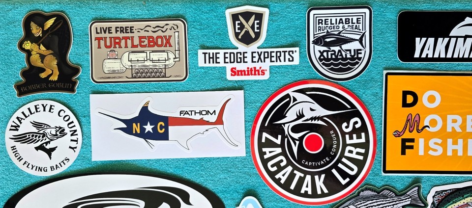 30+ - DIFFERENT & AUTHENTIC - SPORT FISHING DECALS LOT - OFFSHORE VINYL ...