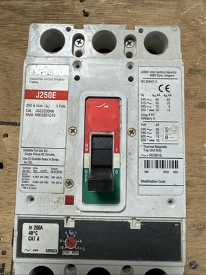 Eaton JGE3250NN 250A 600V 3 Pole Circuit Breaker 782116008612| eBay