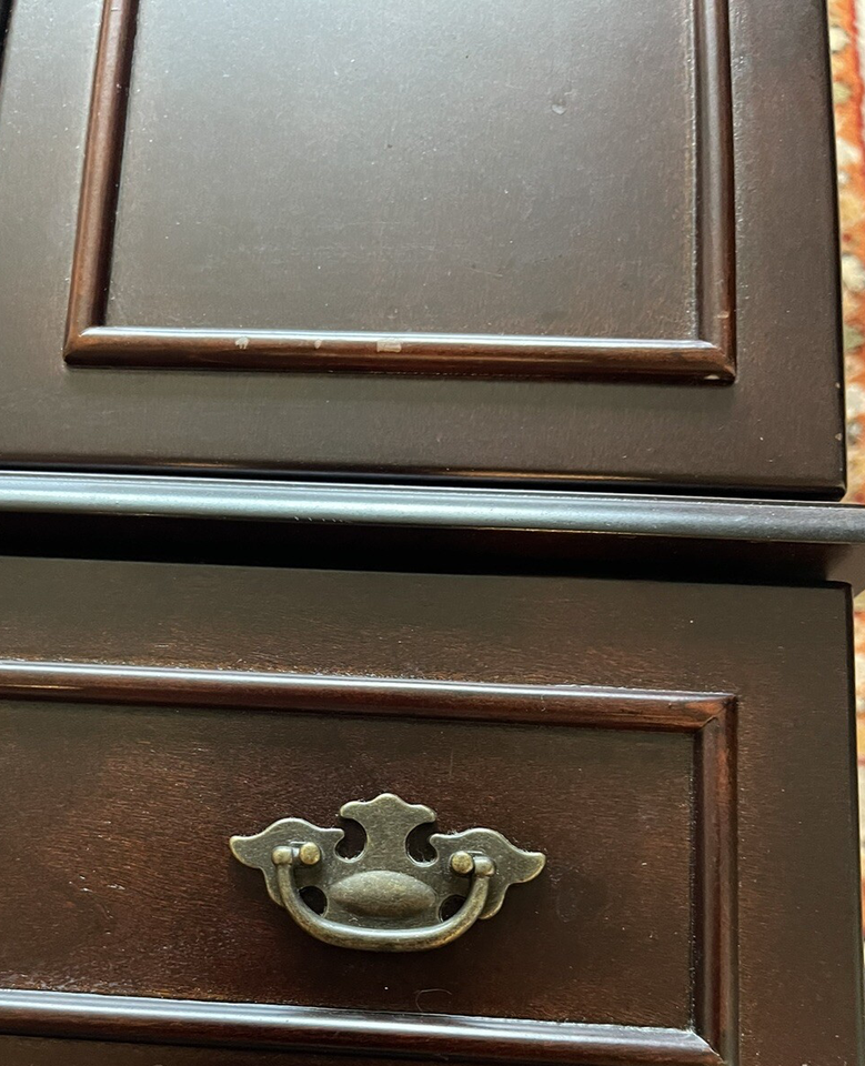 Vintage Bombay Jewelry Box Armoire Big 21" Tall Highboy Organizer ...