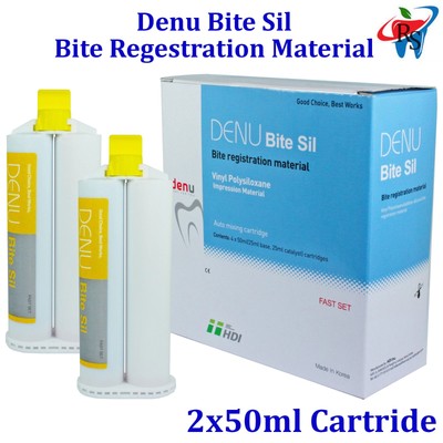 Denu Bite Sil Impression Registration Material VPS 2x Automix Cartridge ...
