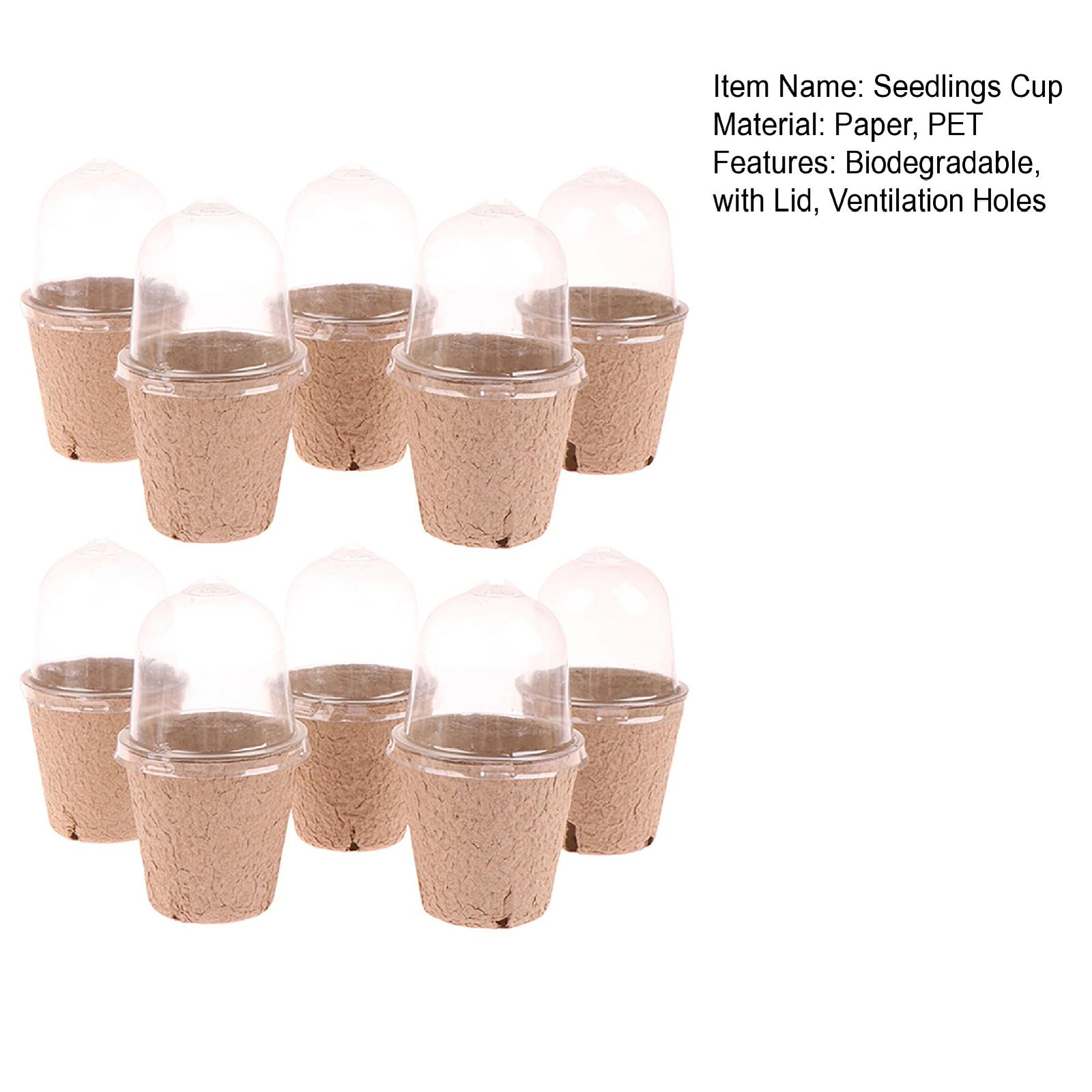 10pcs Plant Nursery Pot See-through Dome Easy Planting Germination ...