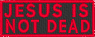 JESUS IS NOT DEAD Patch With Hook & Loop Morale Tactical Emblem Red | eBay