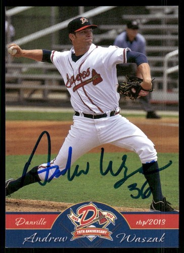 2013 Danville Braves ANDREW WASZAK Signed Card autograph auto MSU ...