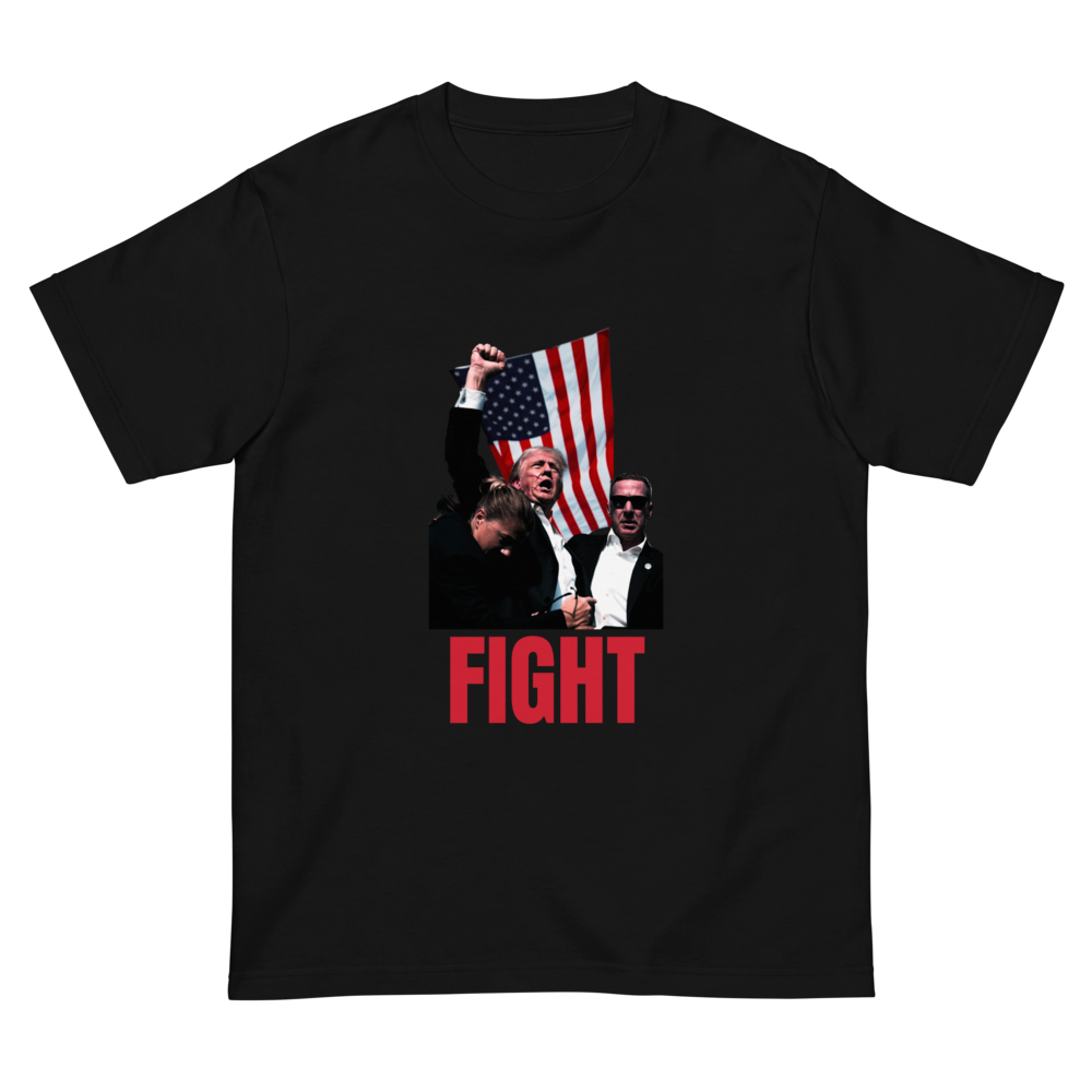 TRUMP FIGHT - TRUMP Womens Large T-Shirt - Shot at Rally July 14th 2024 ...